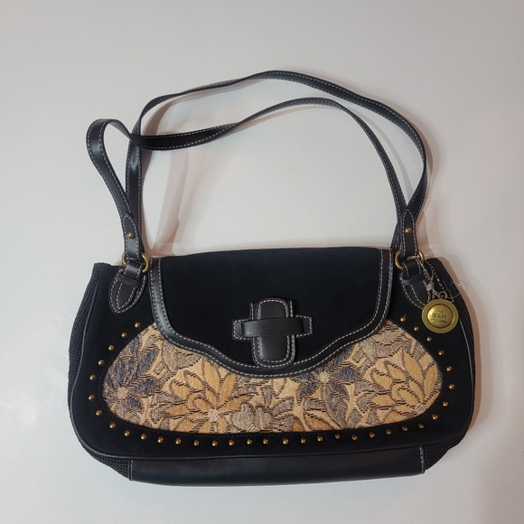 The Sak | Bags | The Sak Pink Label Black Genuine Suede Leather Trim ...